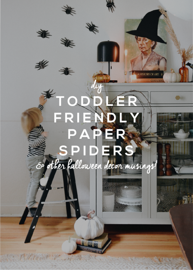 Toddler Friendly 3D Paper Spiders for Halloween - Francois et Moi